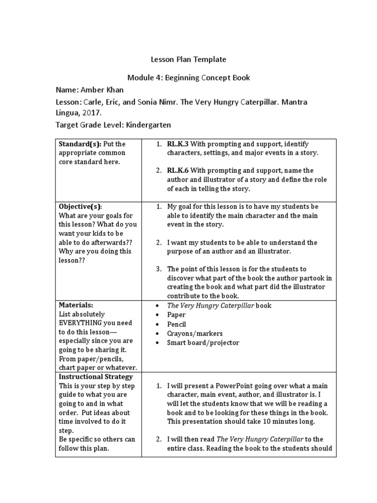 Edt 315 Module 4 Lesson Plan Template Fixed | PDF | Rubric (Academic ...