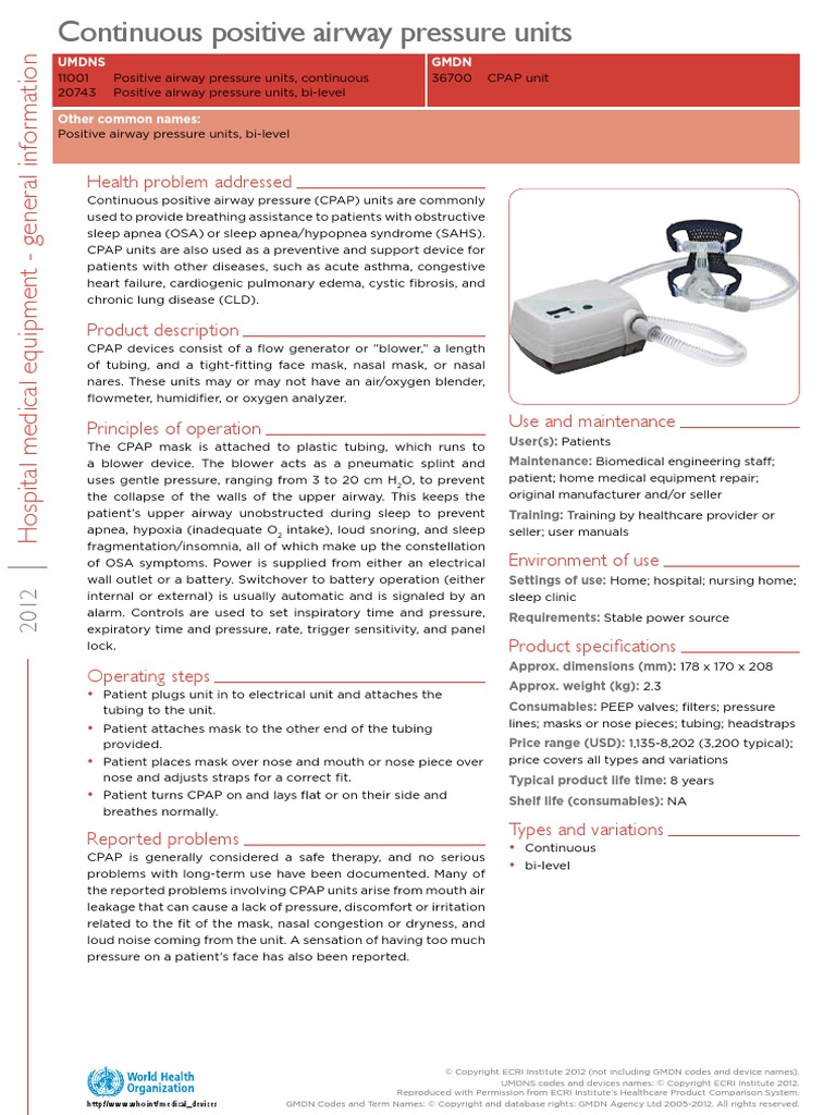 Cpap Bipap | PDF | Respiration | Physiology