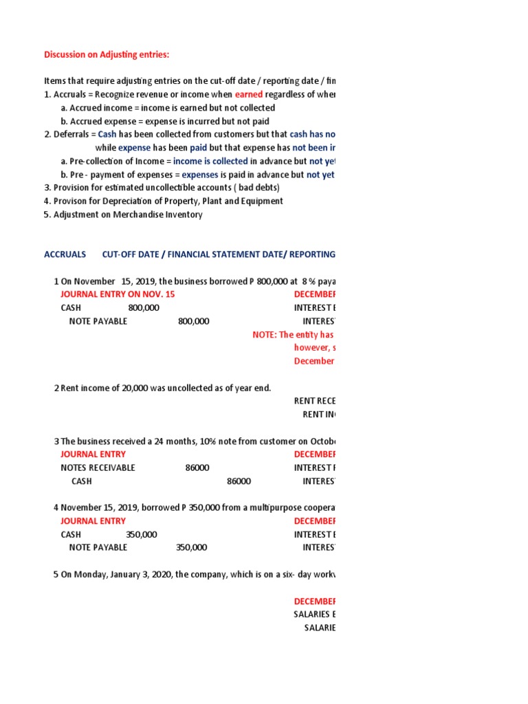 Lecture Discussion Final On Adjusting Entries From Accrual To Inventory ...