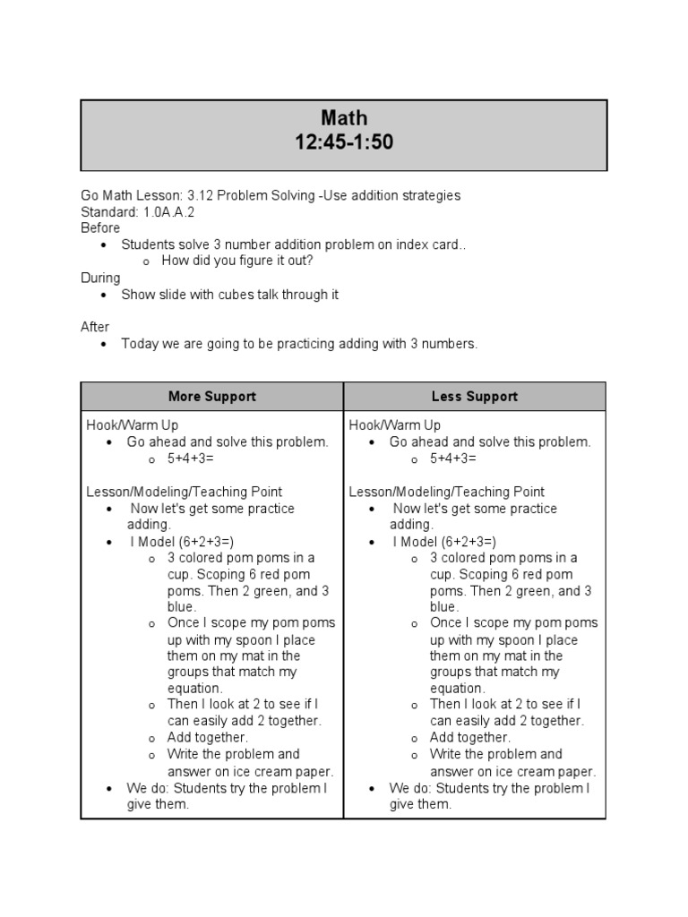 Math Ice Cream | PDF | Cognition | Teaching Mathematics