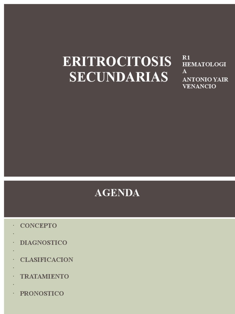 Eritrocitosis Secundarias | PDF | Isquemia | Hipertensión