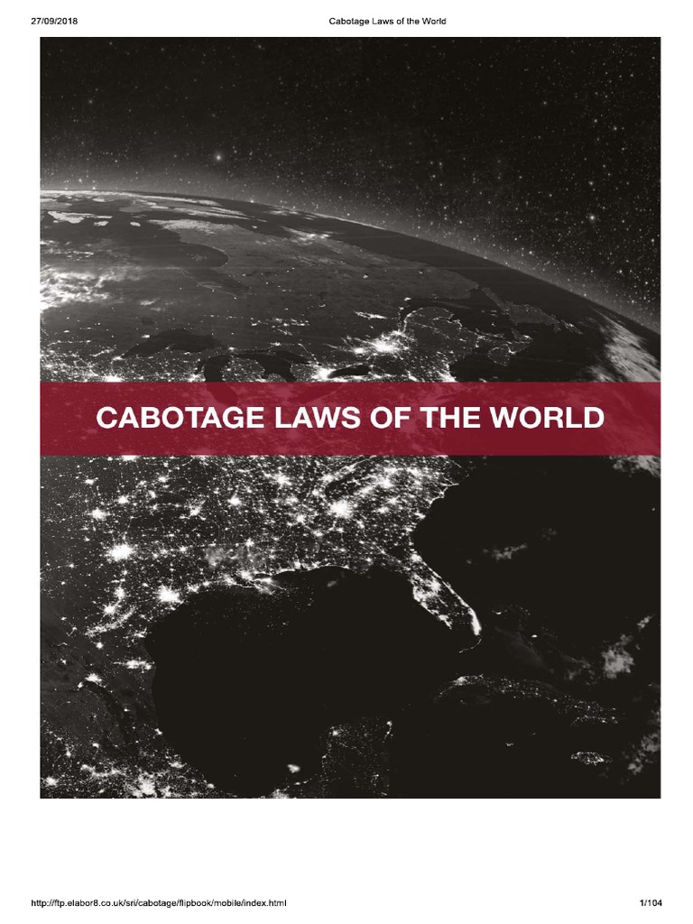 Cabotage Laws of The World SRI 2018 1603809887 | PDF