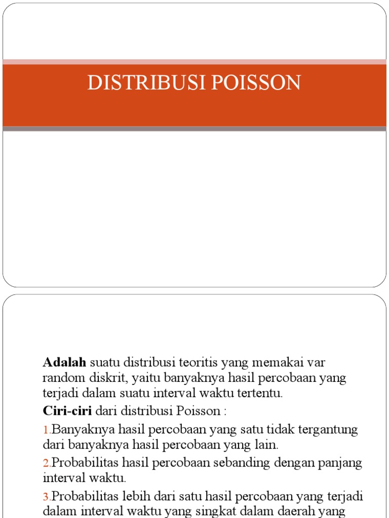 Pert. 5 (Distribusi Poisson) | PDF