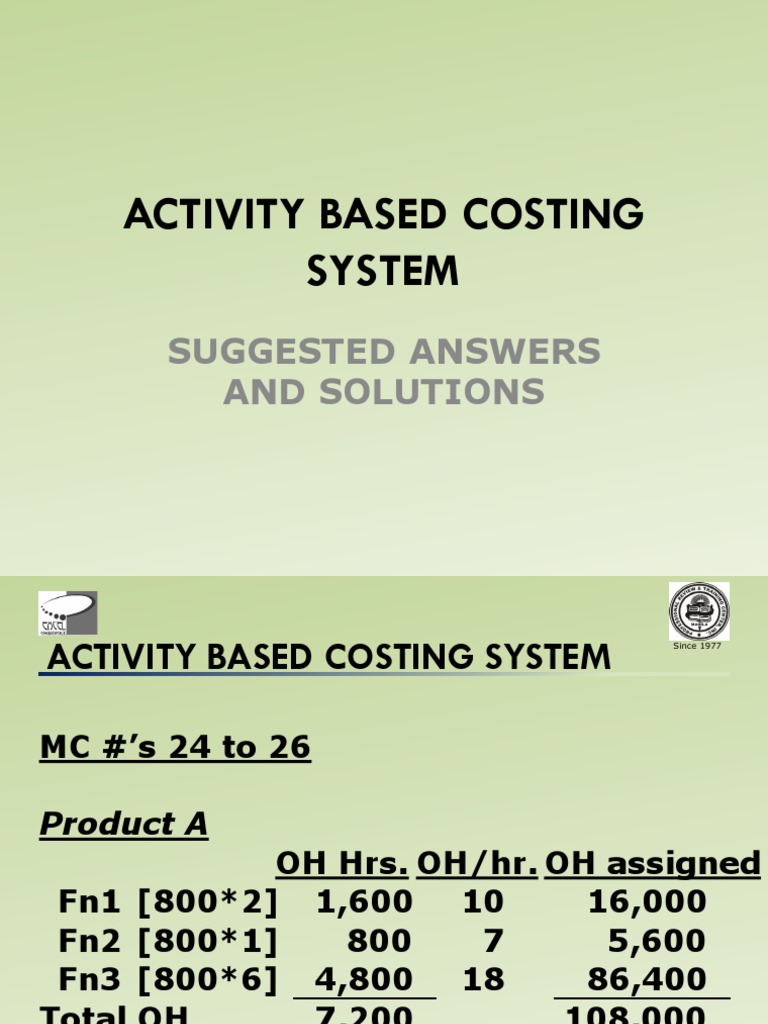 Costing Solutions for Accountants | PDF