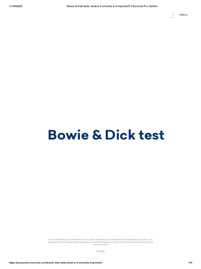 Bowie & Dick Tests - What Is It and Why Is It Important - Euronda Pro ...
