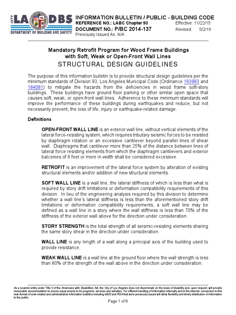 Structural Design Guidelines: Information Bulletin / Public - Building ...