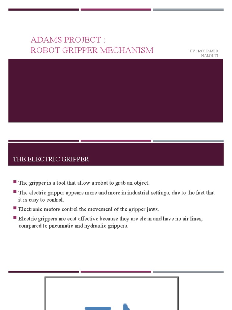 Robot Gripper Mechanism | PDF