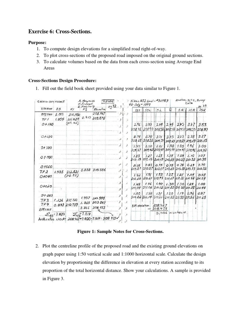 Exercise 6 Cross-Sections | PDF | Area | Geometry