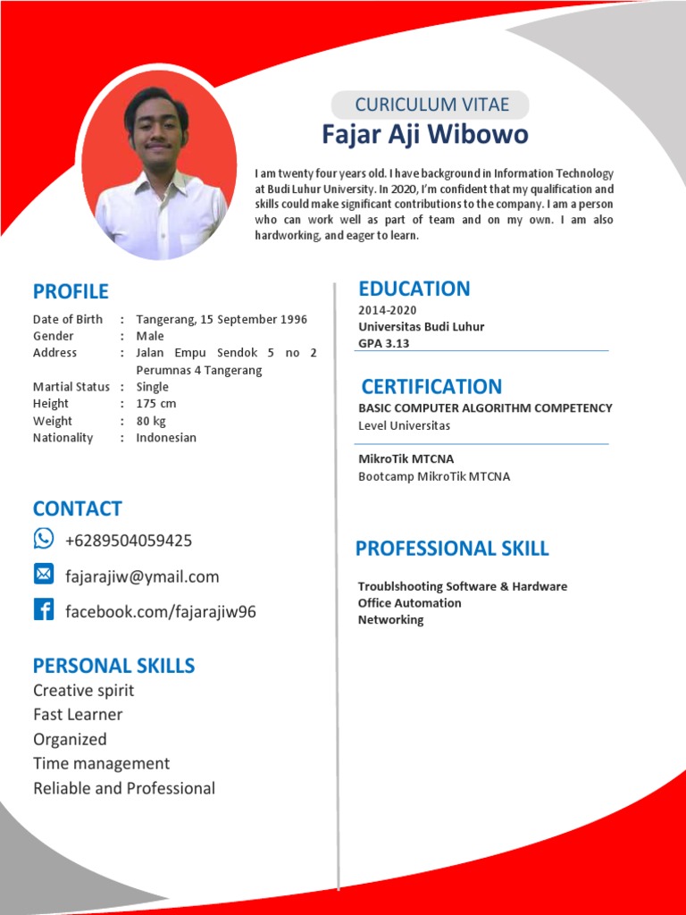 CV of Fajar Aji Wibowo | PDF
