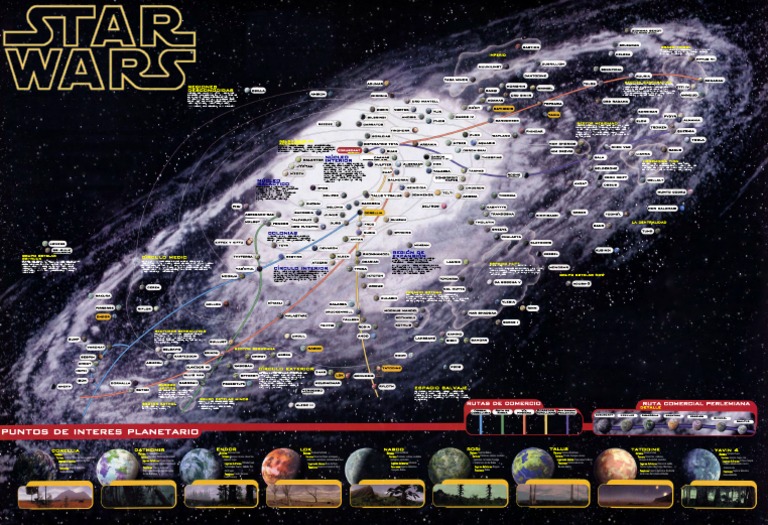Mapa de Star Wars | Trabajos | Guerra de las Galaxias