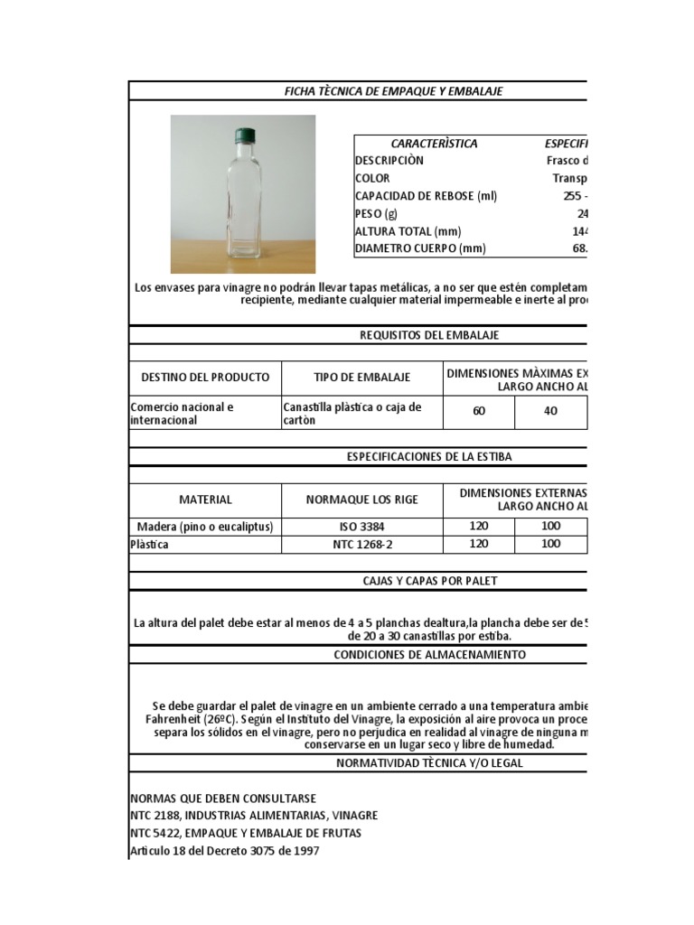 Ficha Tècnica Empaque Y Embalaje Pdf Materiales Naturaleza