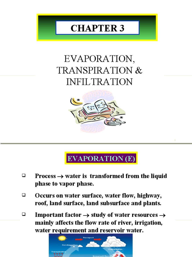 Chapter 3 - EVAPORATION, TRANSPIRATION & INFILTRATION | PDF | Evapotranspiration | Evaporation