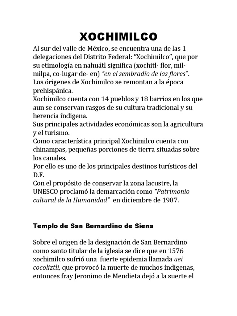 XOCHIMILCO | PDF
