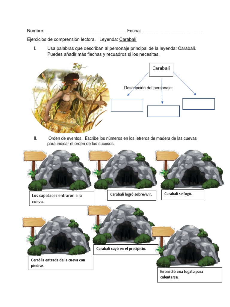 Carabalí Comprensión Lectora Actividades | PDF