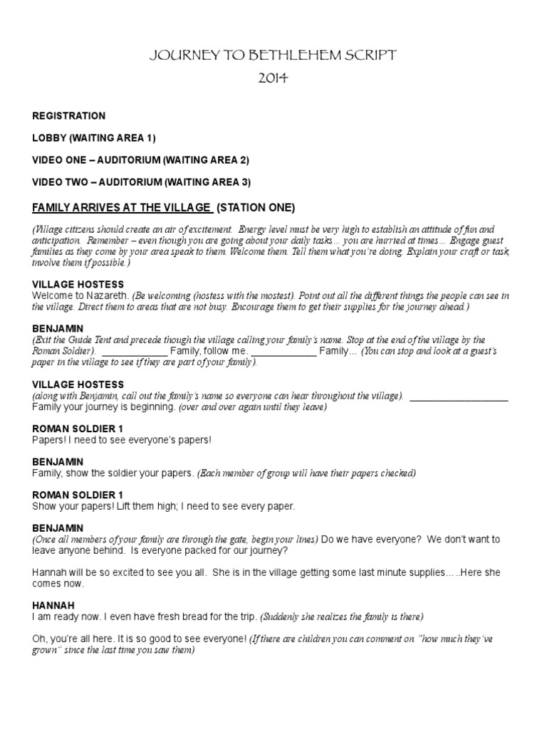 Journey to Bethlehem Script | PDF | Biblical Magi | Jesus