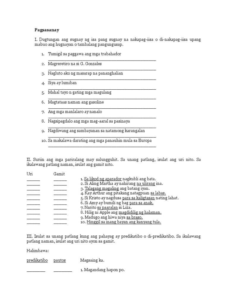 Pagsasanay | PDF