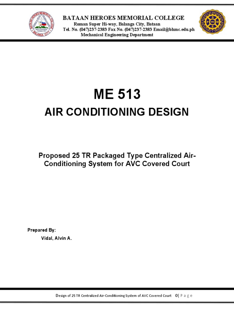 Air Conditioning Design: Proposed 25 TR Packaged Type Centralized Air ...