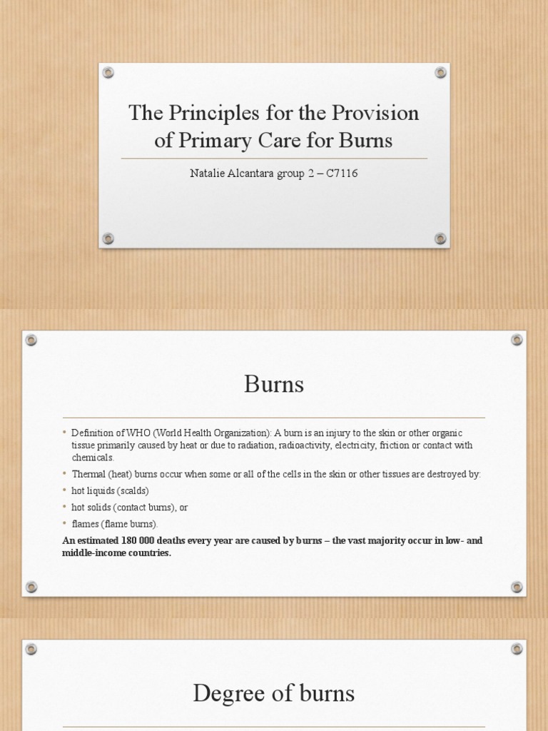 Primary Care of Burns | PDF | Burn | Hypothermia