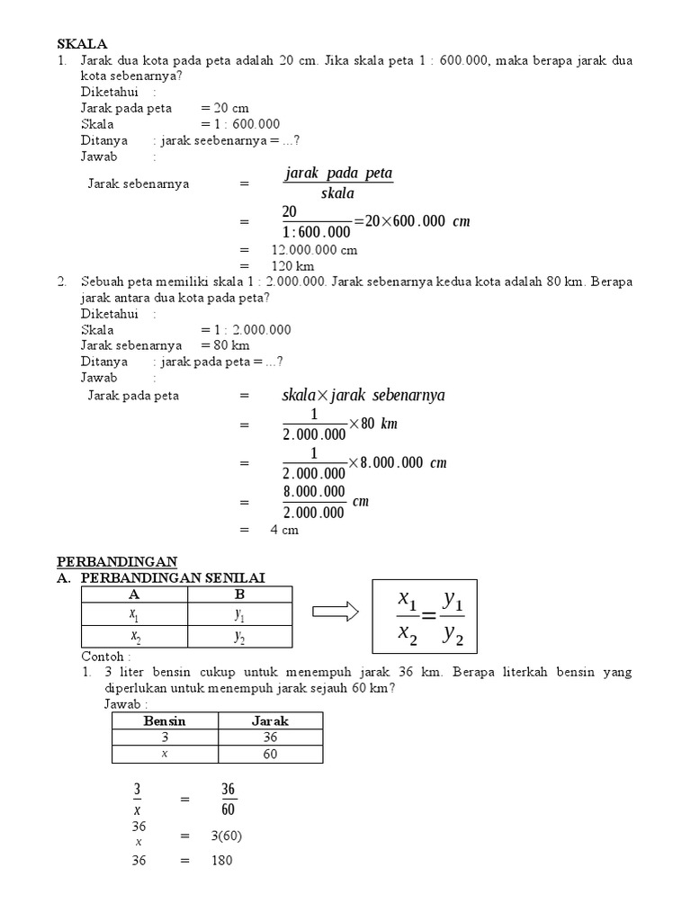 Perbandingan Dan Skala | PDF