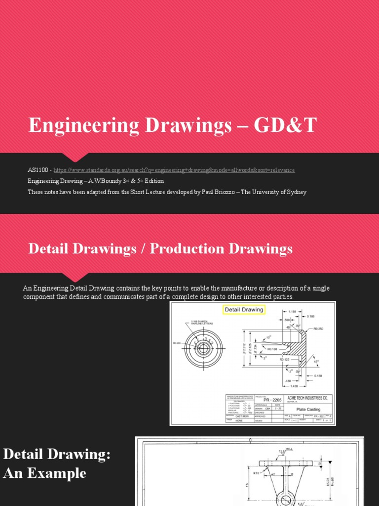 Engineering Drawings - GD&T | PDF | Engineering Tolerance | Drawing