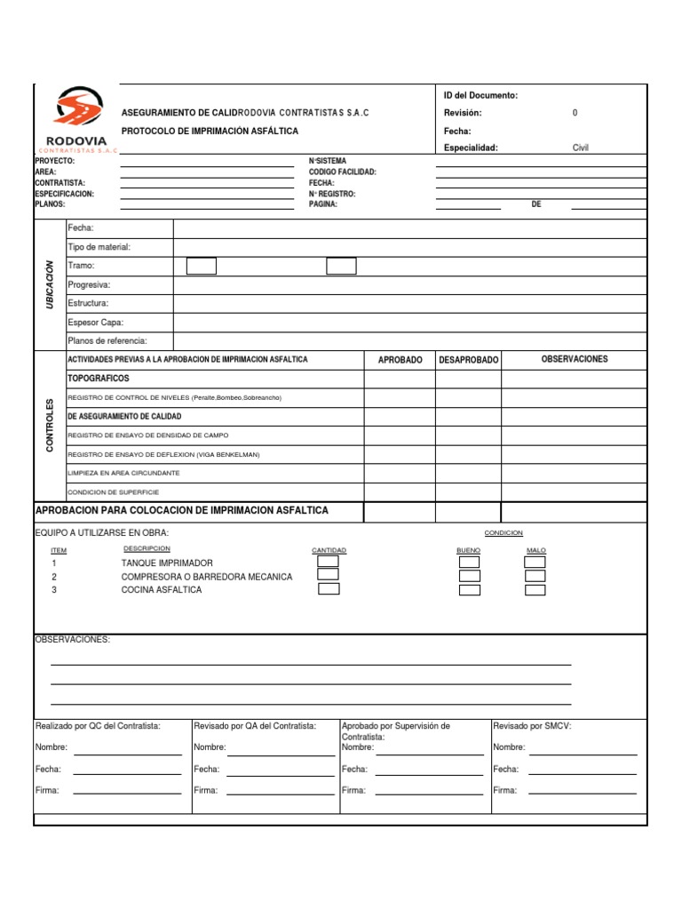 Protocolos de Calidad | PDF
