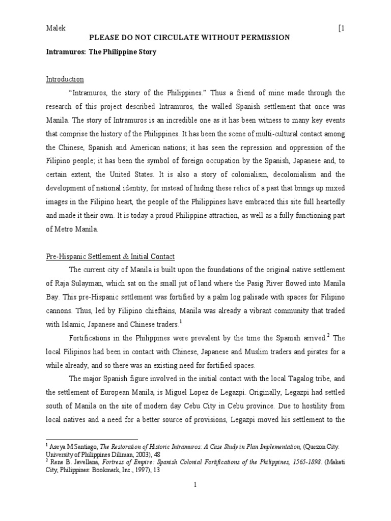 Intramuros: A Historical Overview | PDF | Fortification | Manila