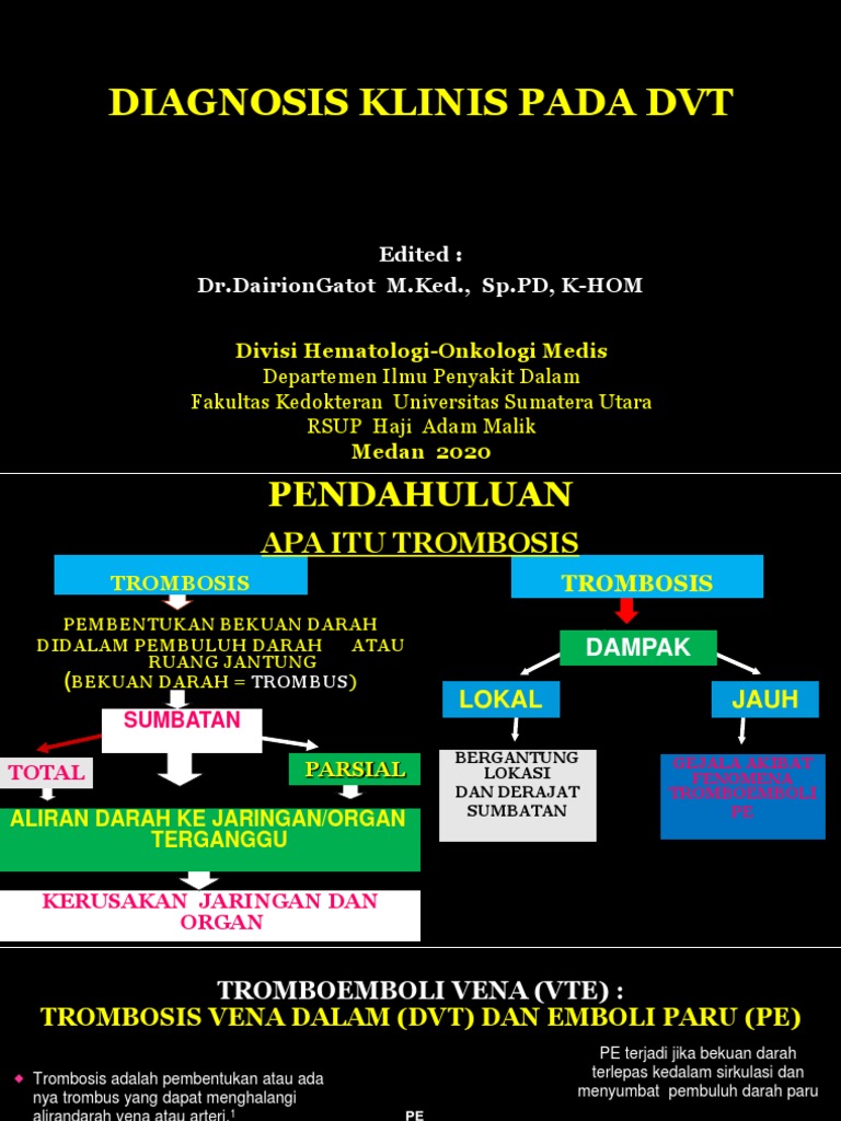 Diagnosis Klinis Pada DVT PDF | PDF