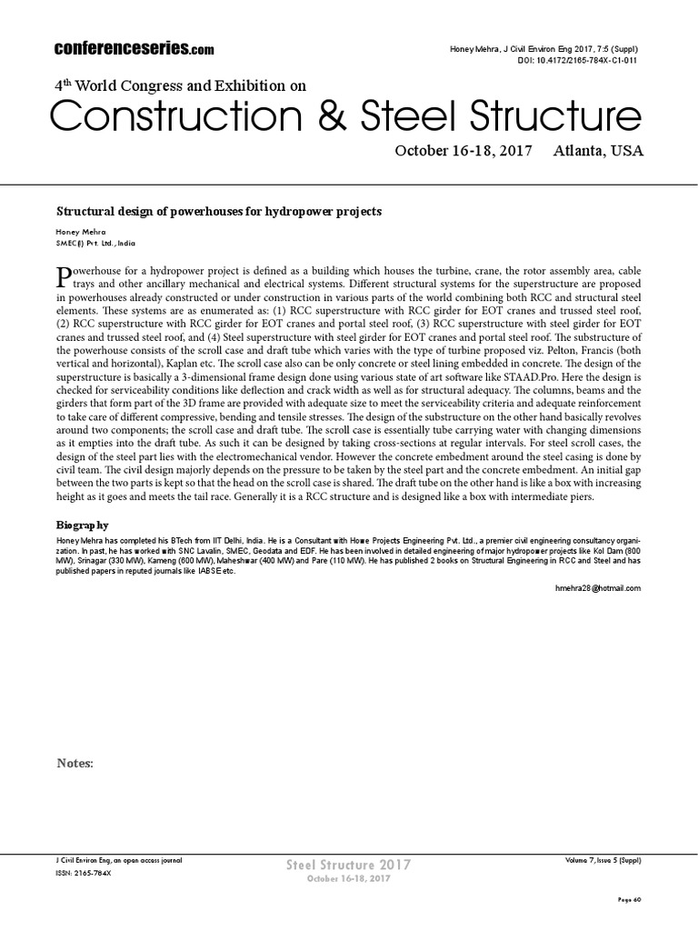 Construction & Steel Structure: Conferenceseries | PDF | Civil ...