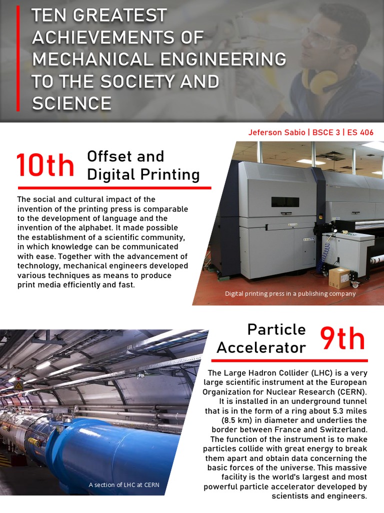 Ten Greatest Achievement of Mechanical Engineers To Society and The ...