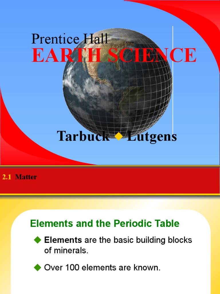 Prentice Hall: Earth Science | PDF | Atoms | Minerals