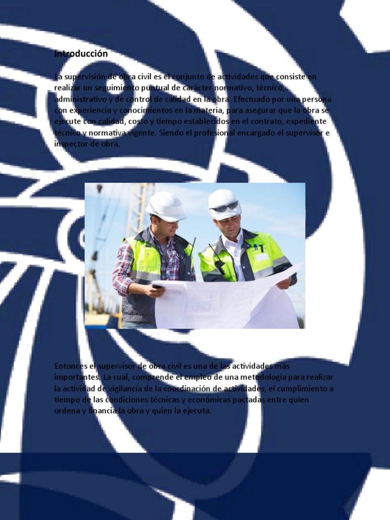 Supervisión de Obra Civil: Claves y Funciones | PDF | Ingeniero civil ...
