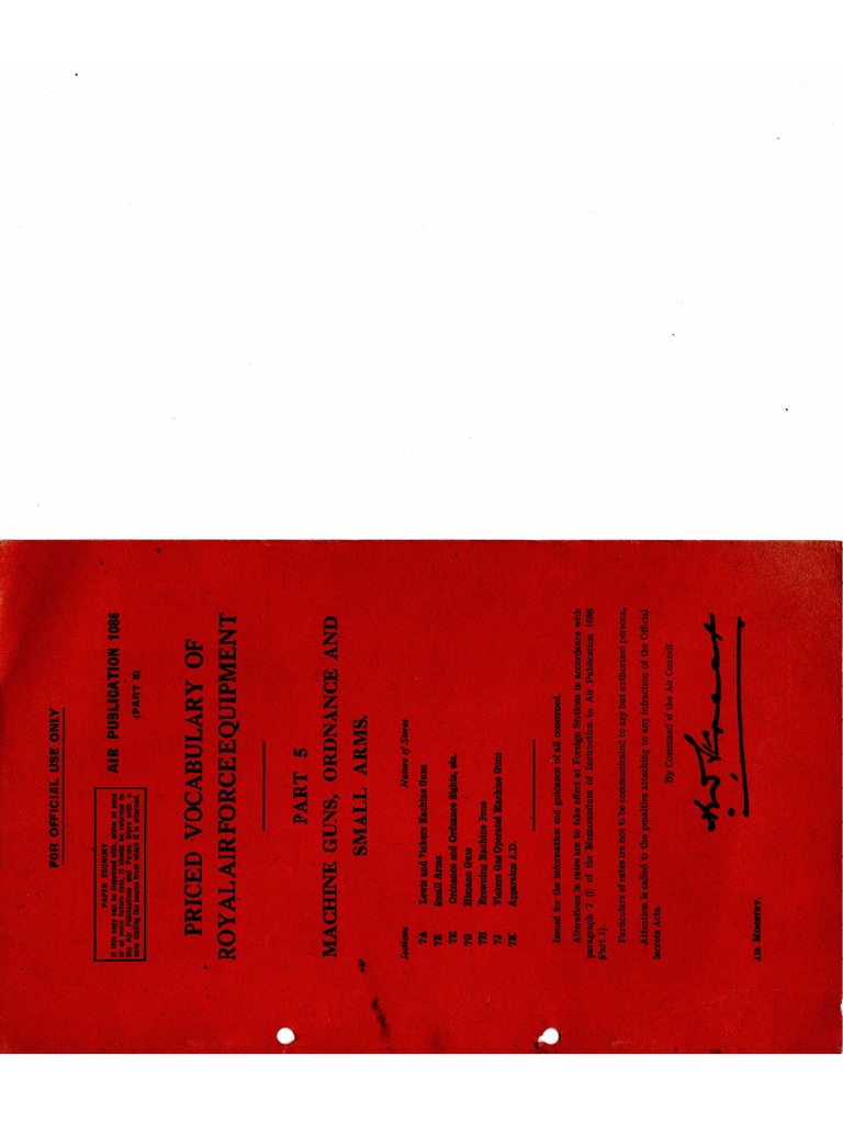 RAF Spare Parts List | PDF