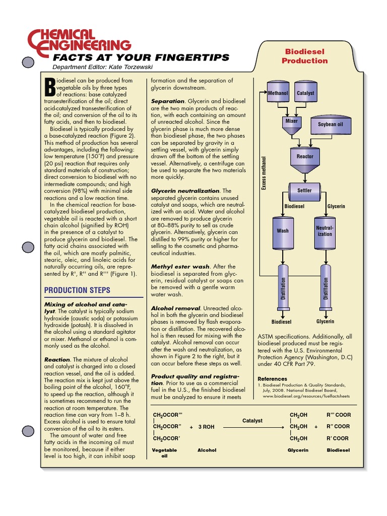 Biodiesel Production Process Explained | PDF | Biodiesel | Chemical ...