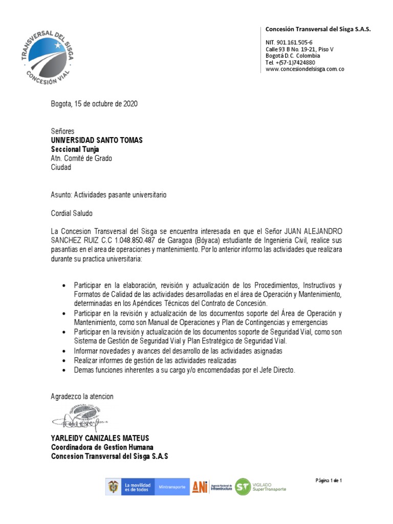 Funciones Pasante Universitario | PDF