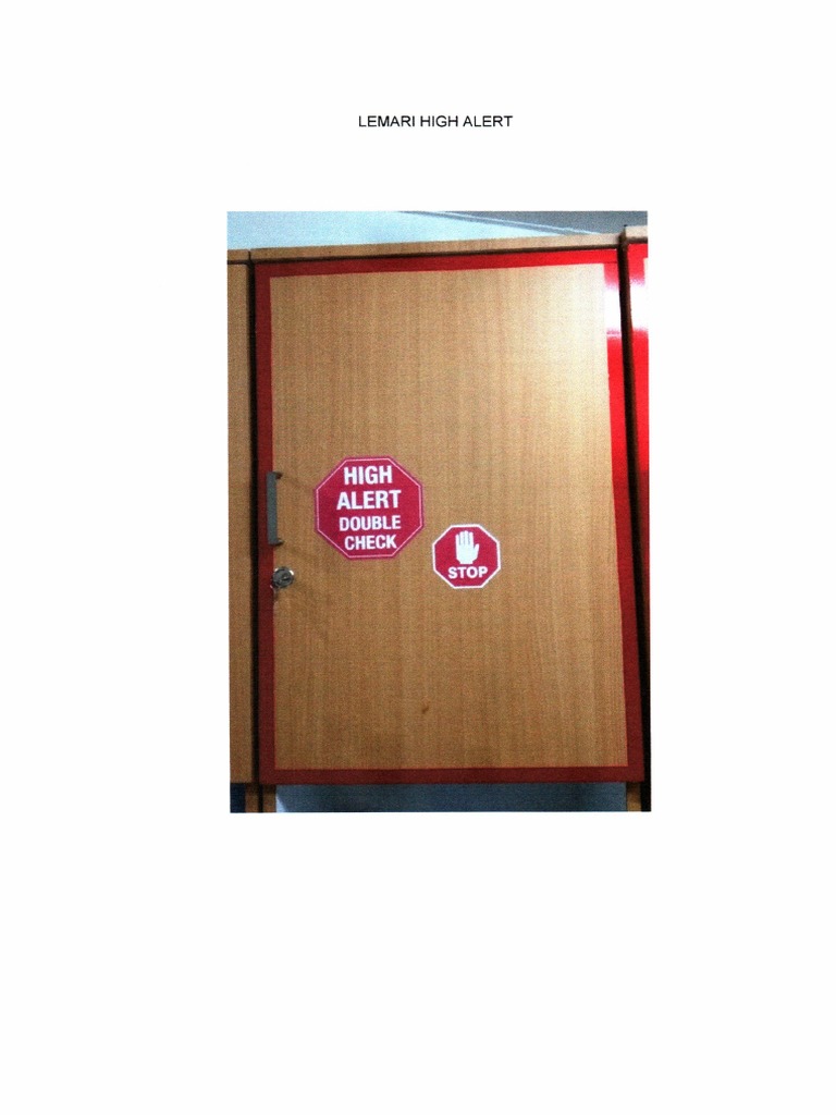 Foto Lemari High Alert PDF | PDF