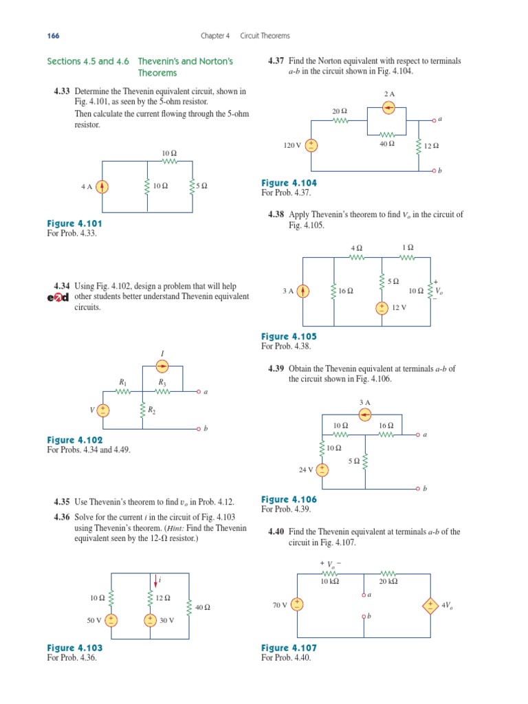 Thevenin y Norton Sadiku | PDF | Electrical Engineering | Analog Circuits