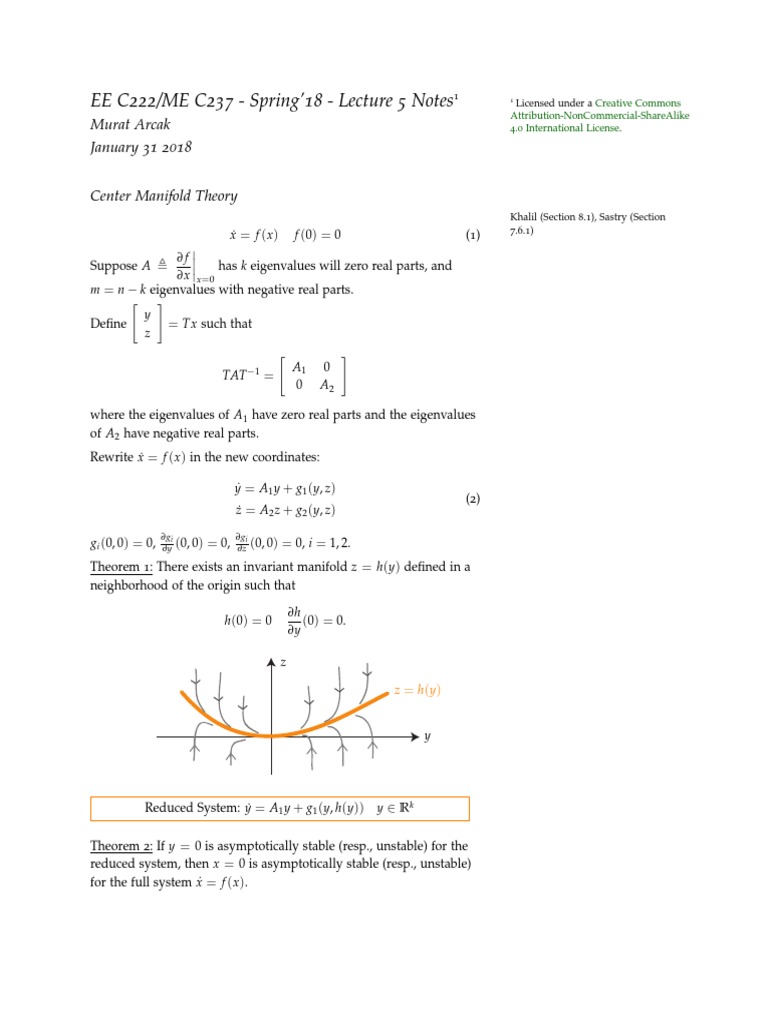 EE C222/ME C237 - Spring'18 - Lecture 5 Notes: Murat Arcak January 31 ...