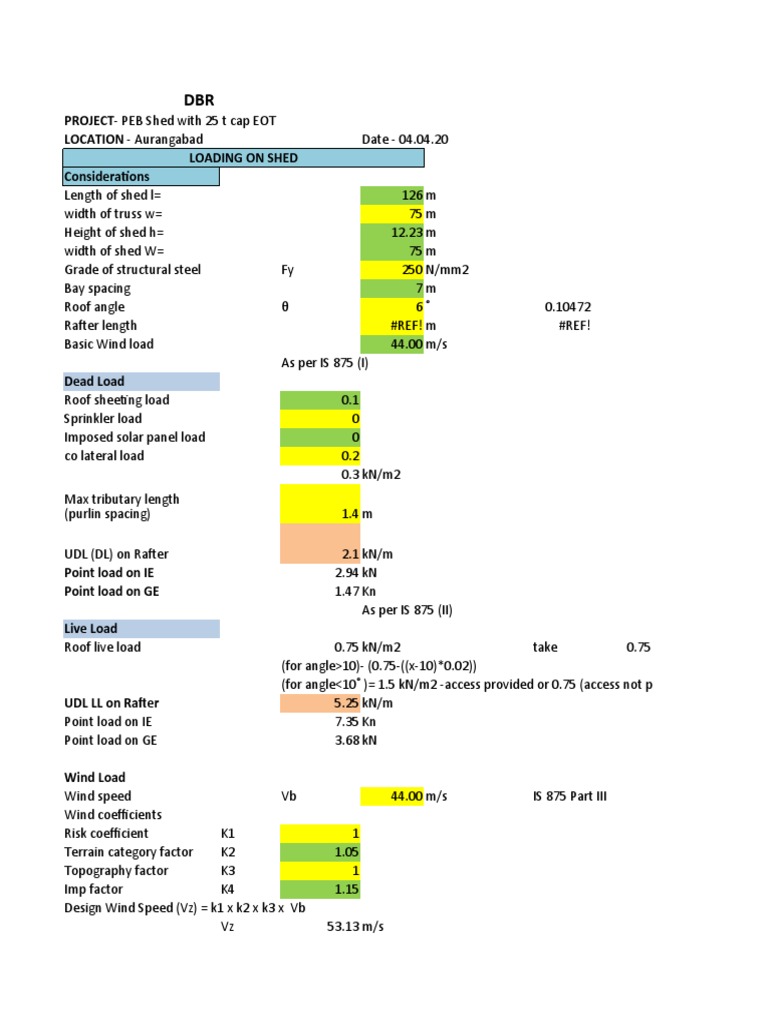 Sample DBR With Monoslope | PDF | Building Engineering | Structural ...