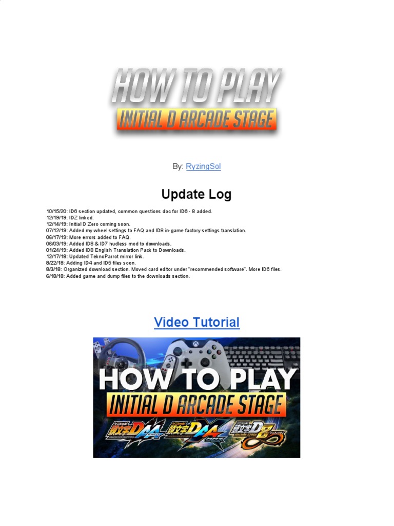 How To Play Initial D Arcade Stage 4-8 On PC W/ TeknoParrot | PDF ...
