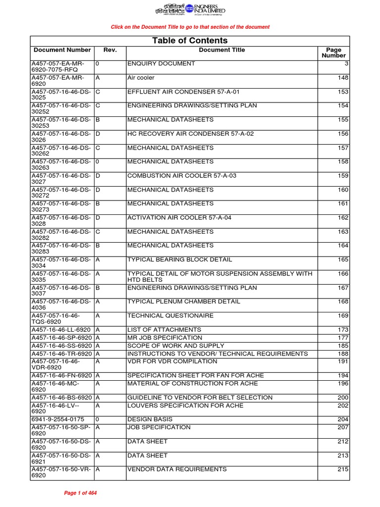 A457 6920 7075 Enq Rev0 | PDF | Specification (Technical Standard ...