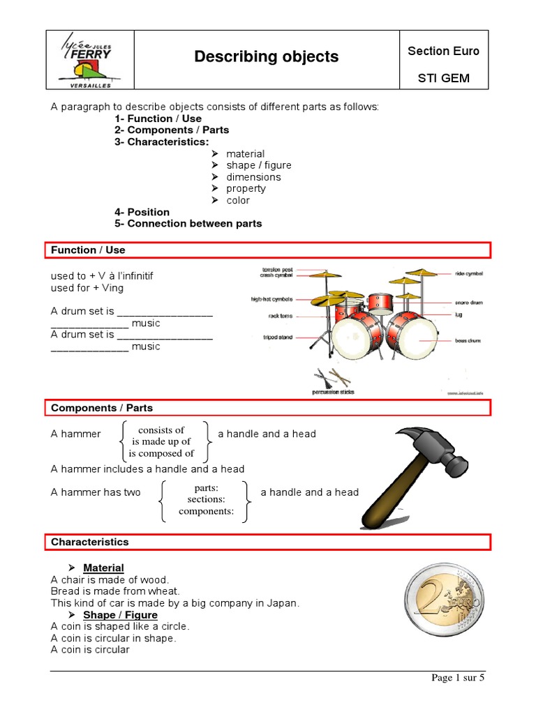 300 Describing Objects PDF | PDF | Area | Volume