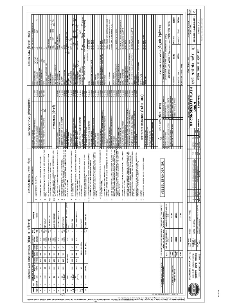 Pressure Vessel Datasheet For Practice PDF | PDF