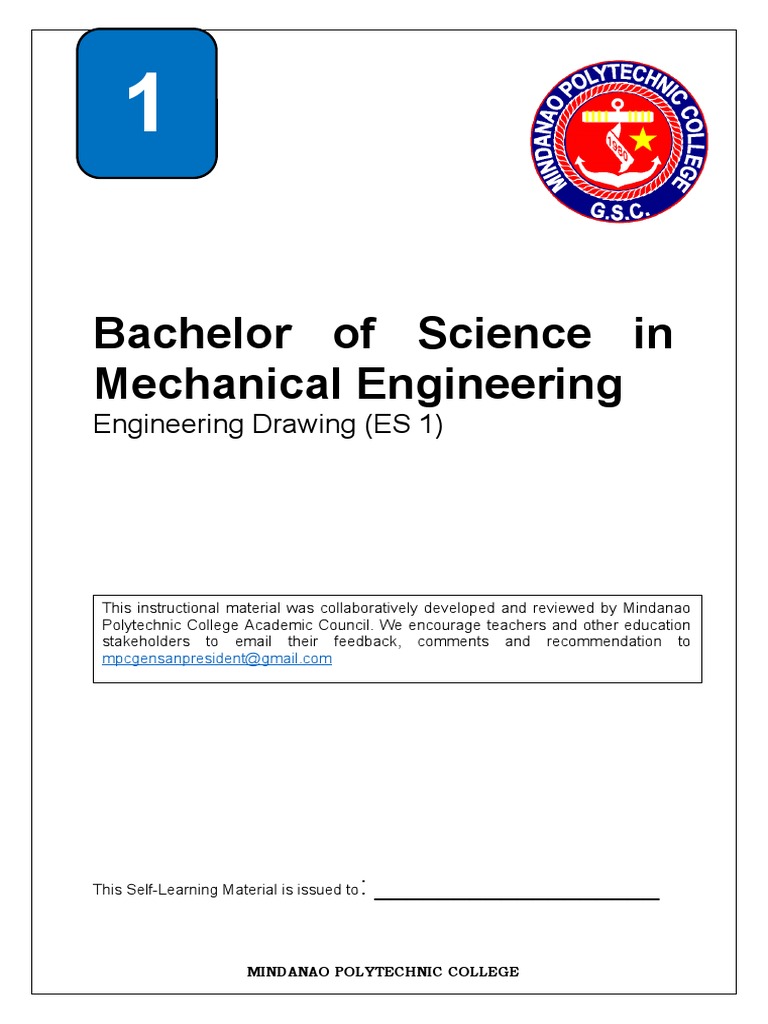Bachelor of Science in Mechanical Engineering | PDF | Technical Drawing ...