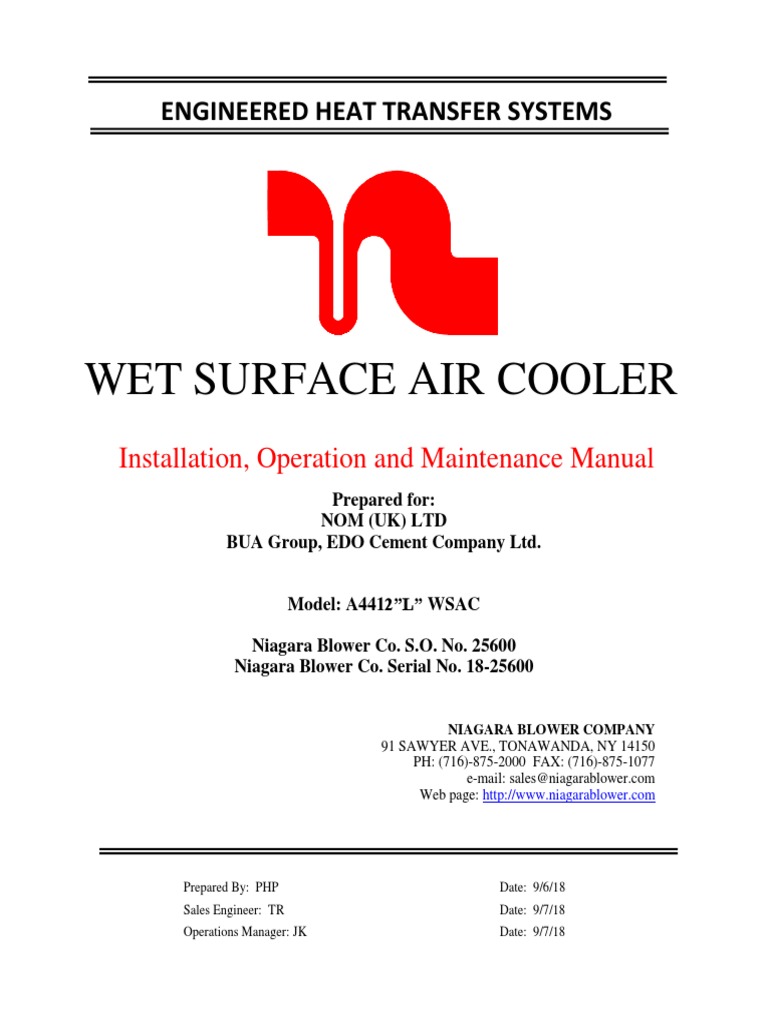Installation Operation And Maintenance Manual Pdf Pdf Thermostat
