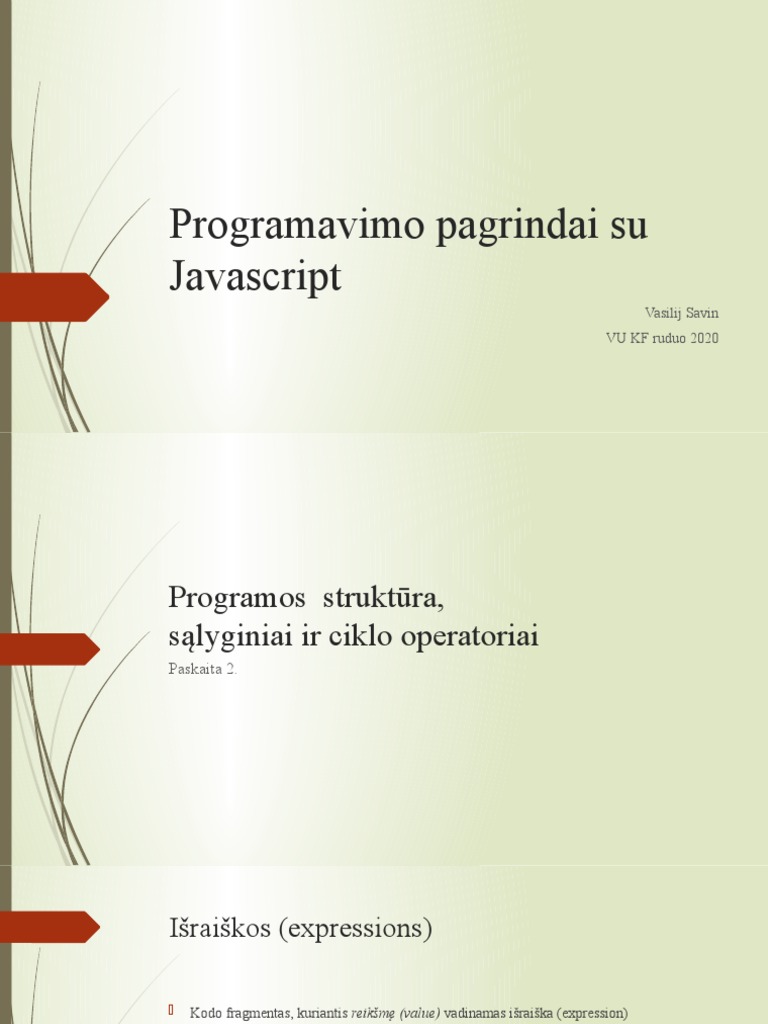 Programavimo Pagrindai - Pask2 | PDF