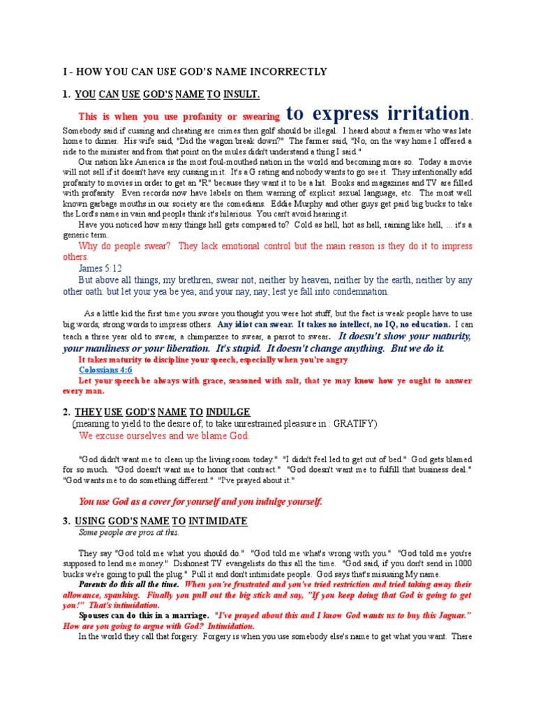 Taking God Seriously 2 | PDF | Profanity | Prayer
