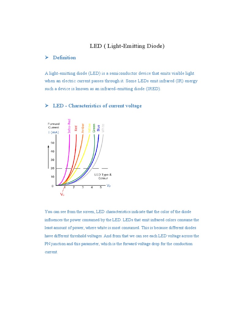 LED Characteristics and Types | PDF | Light Emitting Diode | Diode