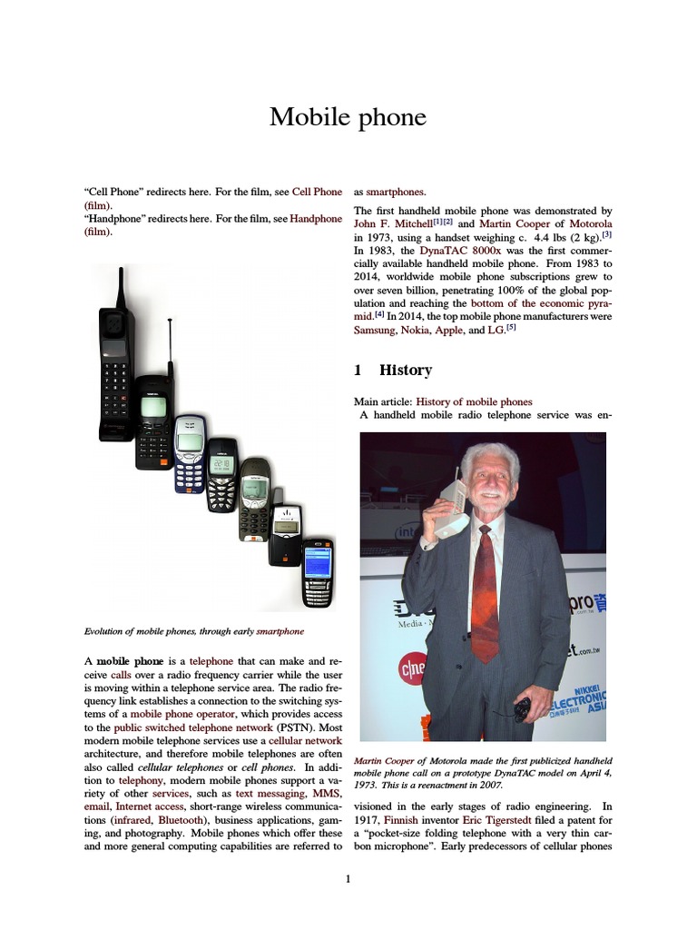 TYPEF OF Mobile - Phone PDF | Download Free PDF | Mobile Phones ...
