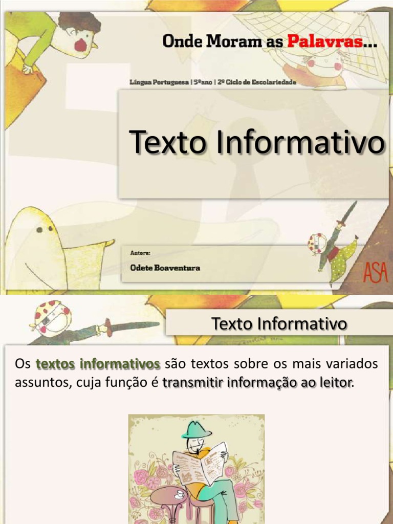 Características e estrutura de um texto informativo | PDF
