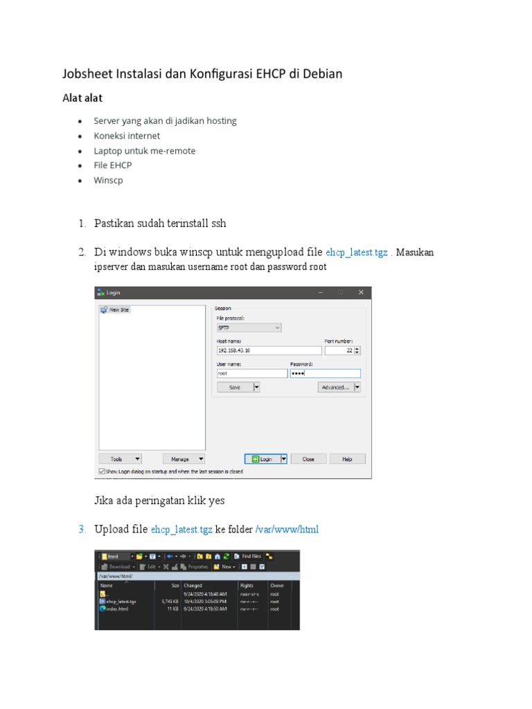 Instalasi dan Konfigurasi EHCP Debian | PDF